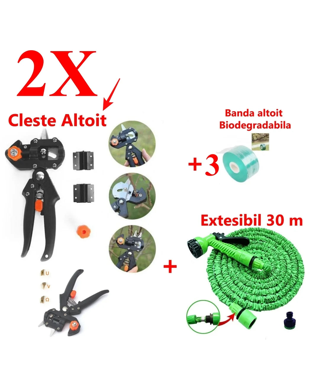 2 X Cleste Profesional de Altoit cu 3 Cutite U V Omega + Furtun Extens ...